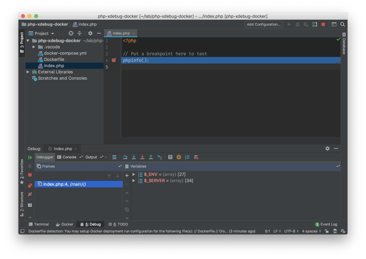 Phpstorm Docker Compose