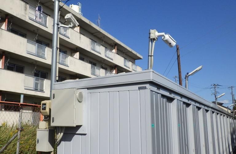 貸し物置に防犯カメラ4台設置 防犯カメラ工事関連ブログ