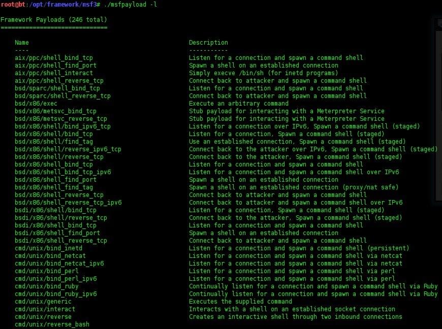 Metasploit Shellcode Msfpayload