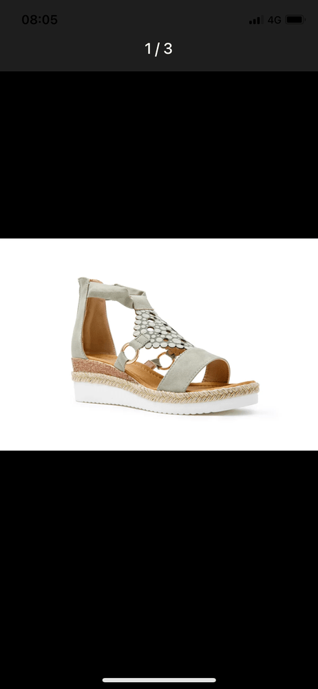 sandale compensé vert