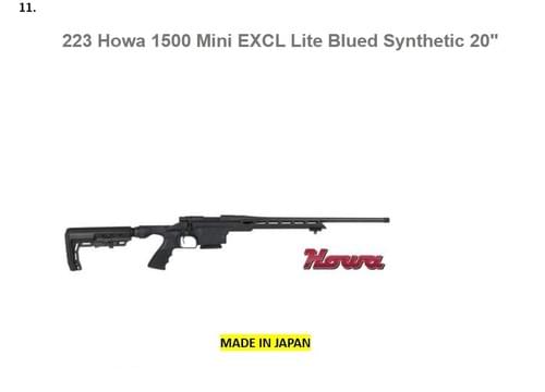 223 Howa1500 Mini EXCL Lite Blued Synthetic 20" Threaded（Price ...