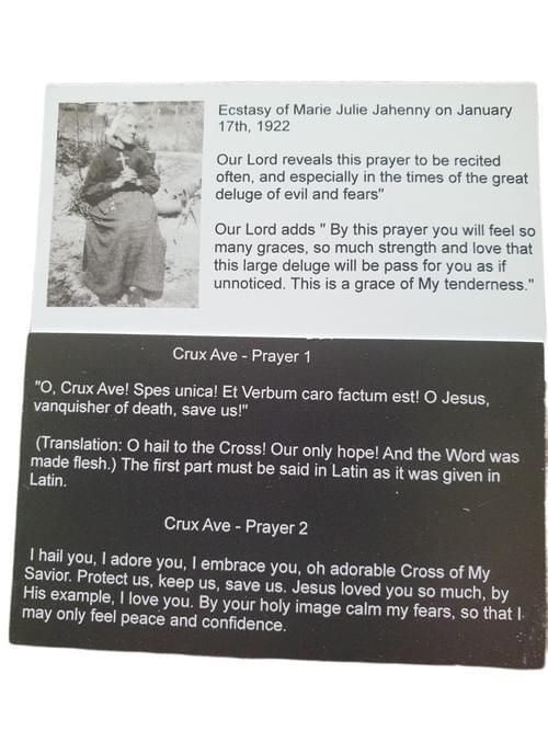 Crux Ave prayer card