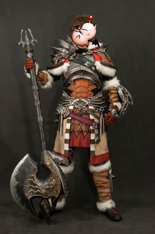 Final Fantasy 14 FFXIV Warrior of Light Cosplay Armor and Weapon