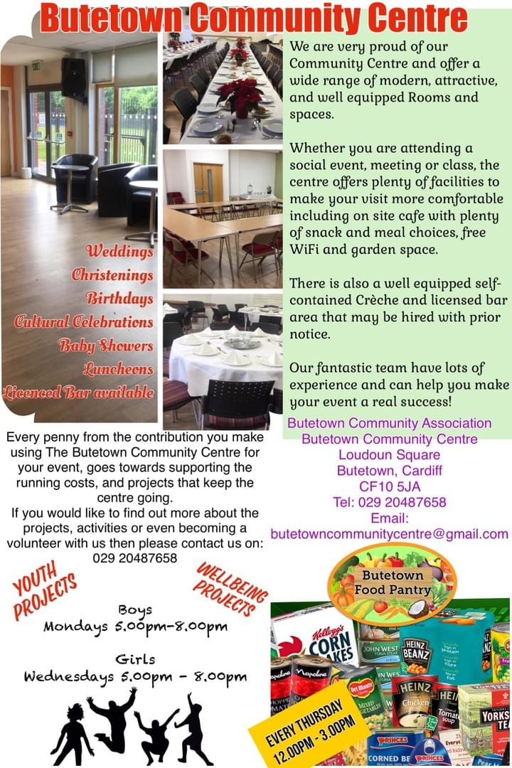 Butetown Community Centre on Strikingly