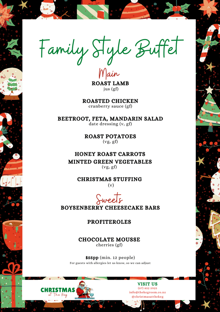 Christmas at The Keg - The Keg Room | Hamilton Pub | Rototuna Restaurant