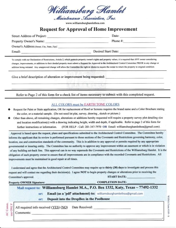 Williamsburg Hamlet HOA