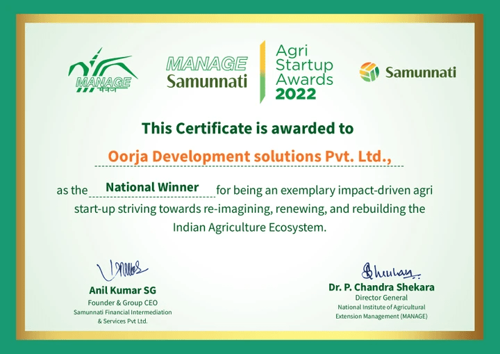 Oorja Development Solutions Limited