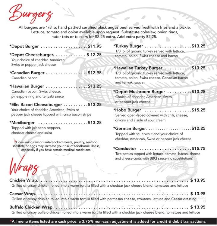 MENU - SUNSHINE DEPOT