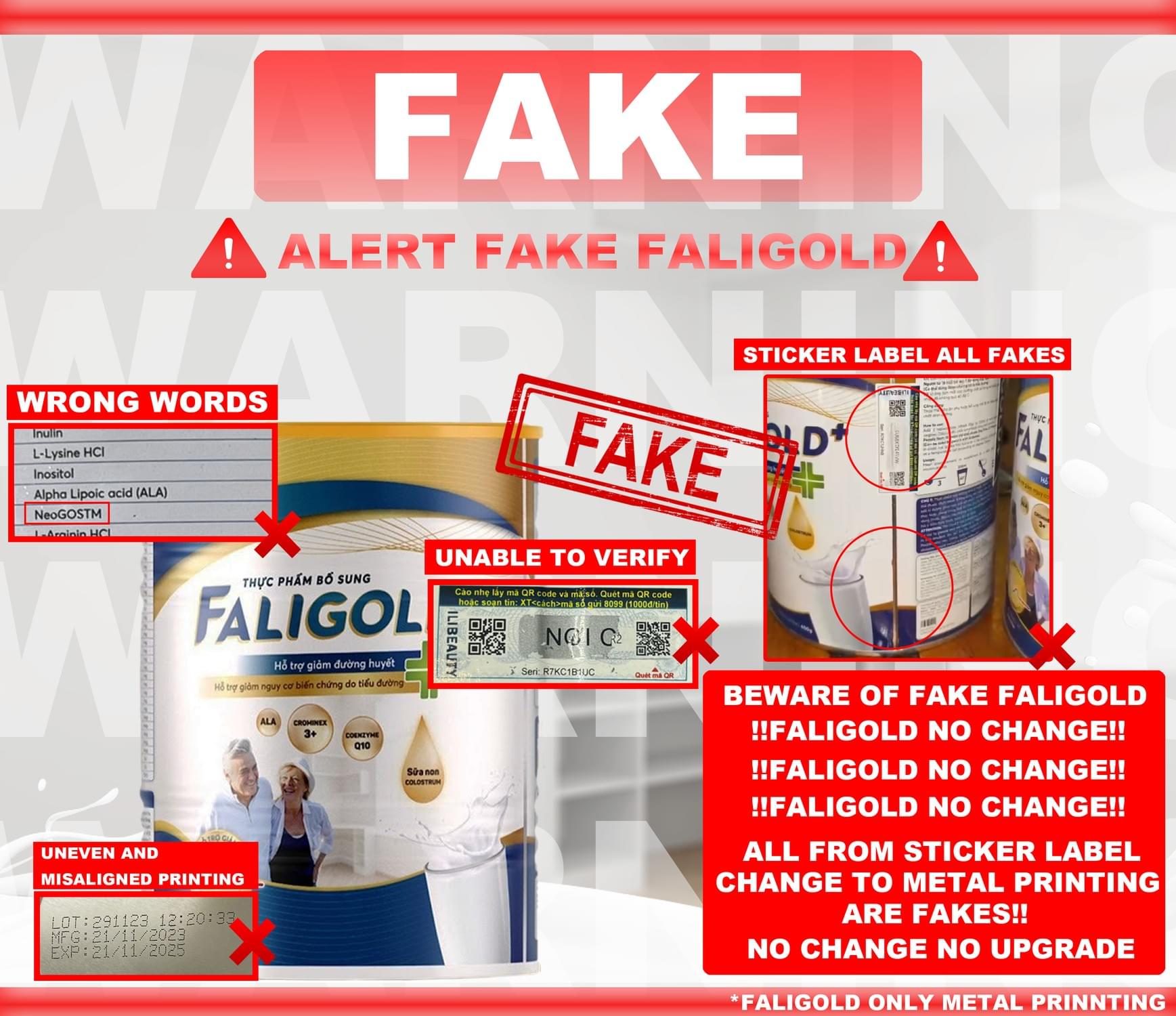 Verification - Faligold Milk for diabetes