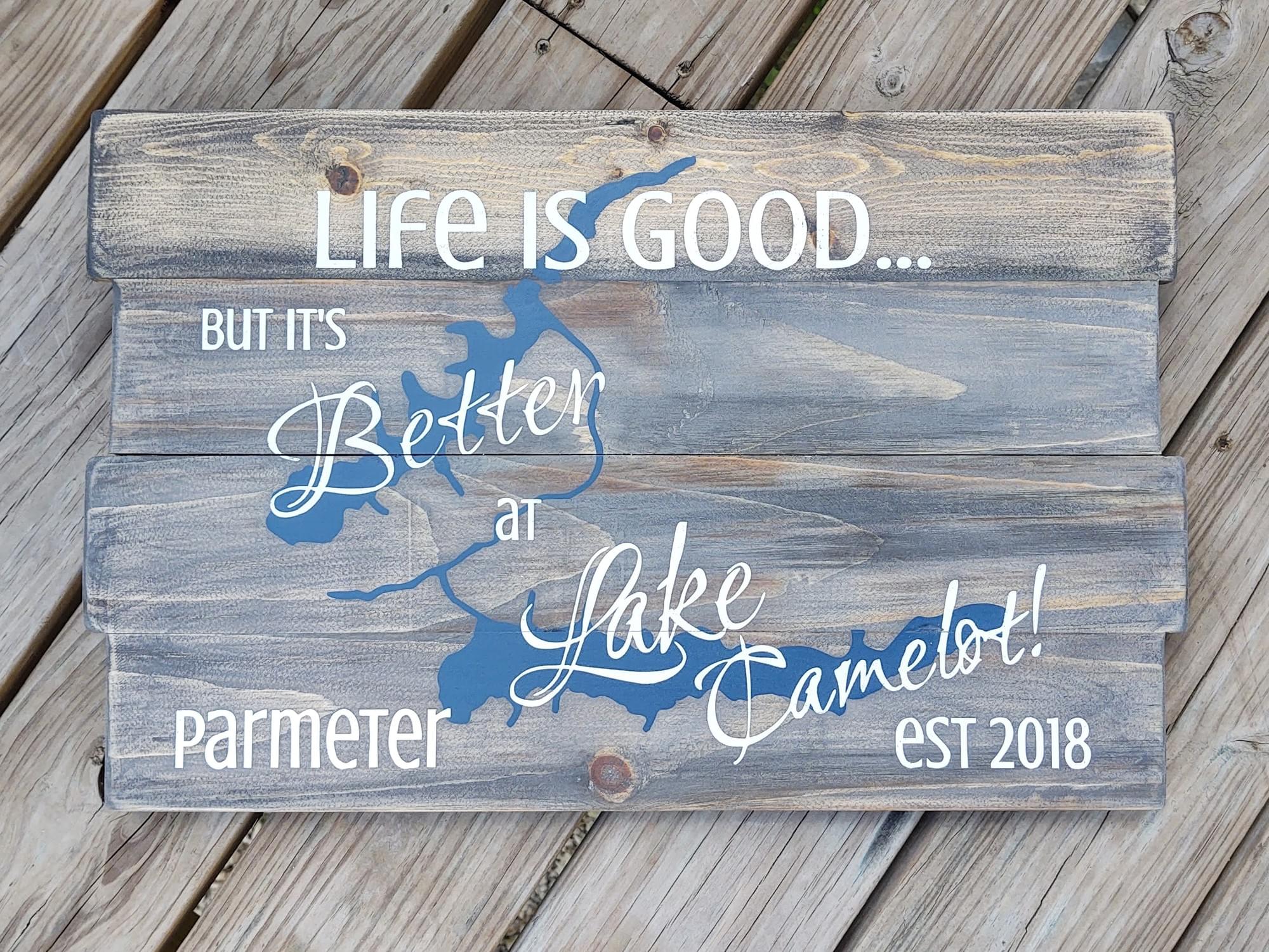 Lake Signs - Beyond Basics Design-Reclaimed Wood Signs and Home Decor