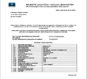 Polish yacht registration | polish flag | lifetime registration