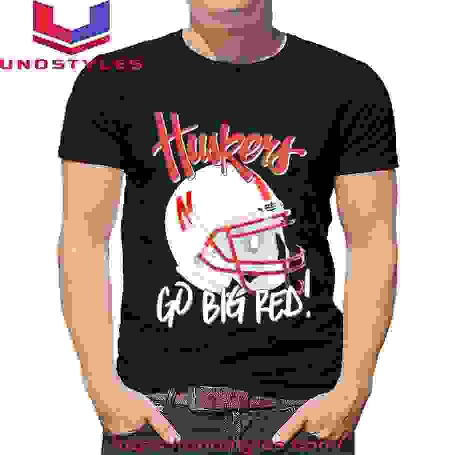 Nebraska Cornhuskers Go Big Red Vintage Helmet Shirt