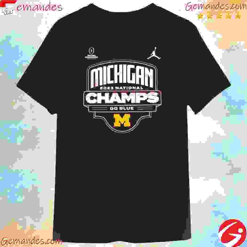 Official Michigan National Champs Go Blue Logo M shirt