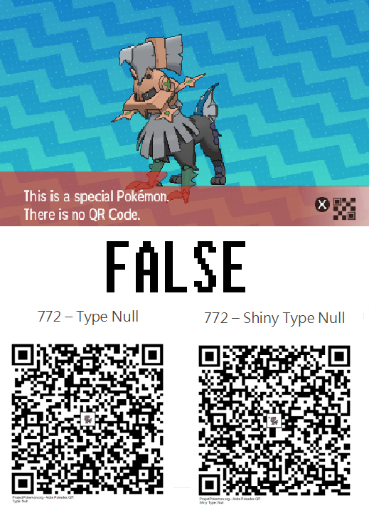 Pokemon ultra sun and moon special qr codes