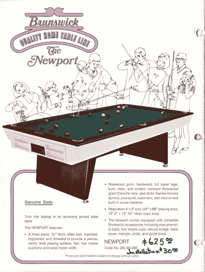Brunswick pool table assembly instructions