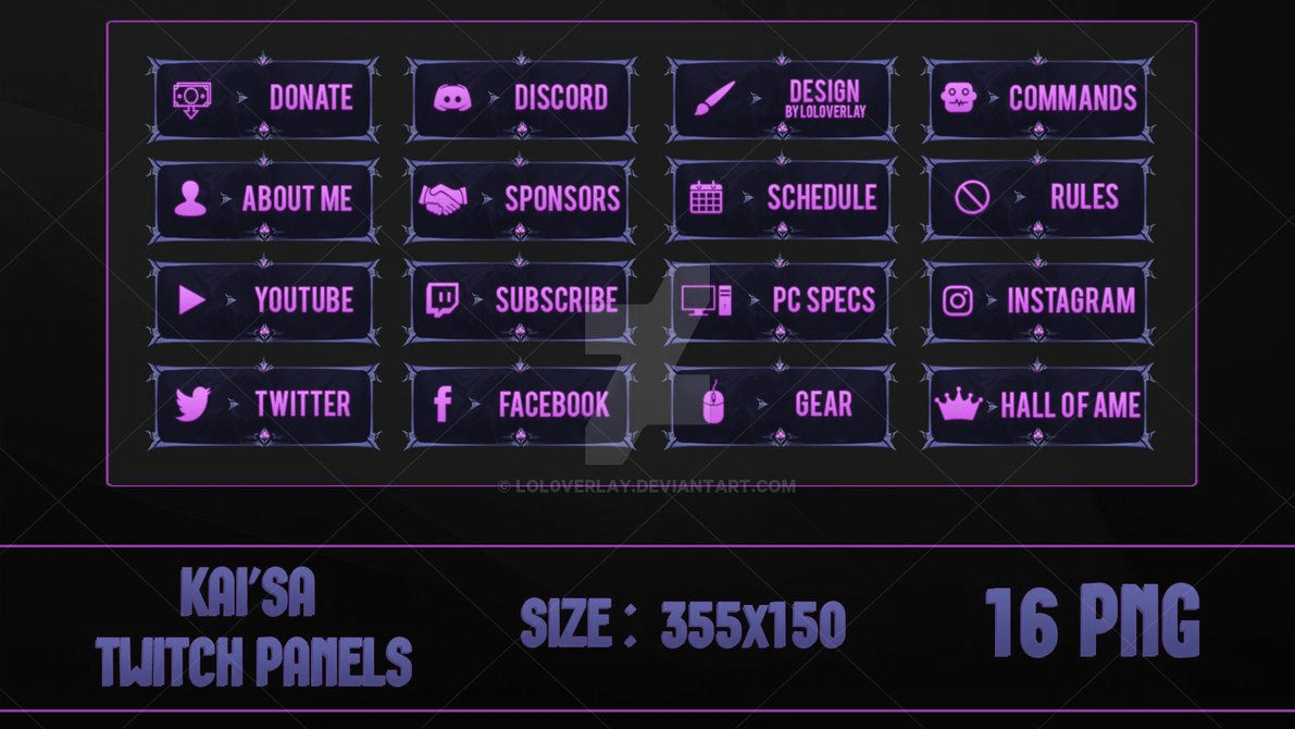 Twitch panel examples