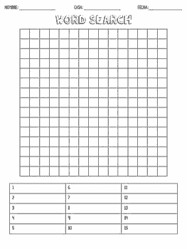 Blank word search maker