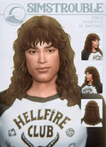 Curly long male hair sims 4 cc