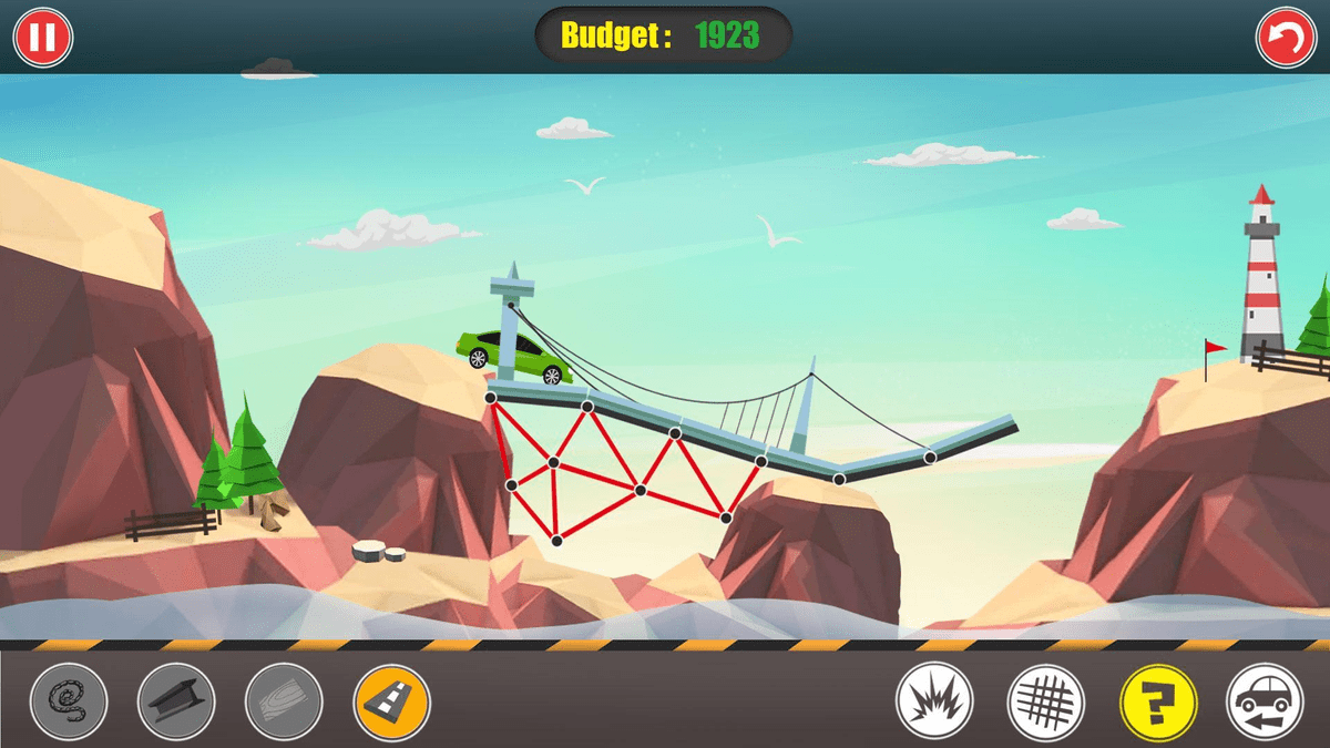 Bridge building game