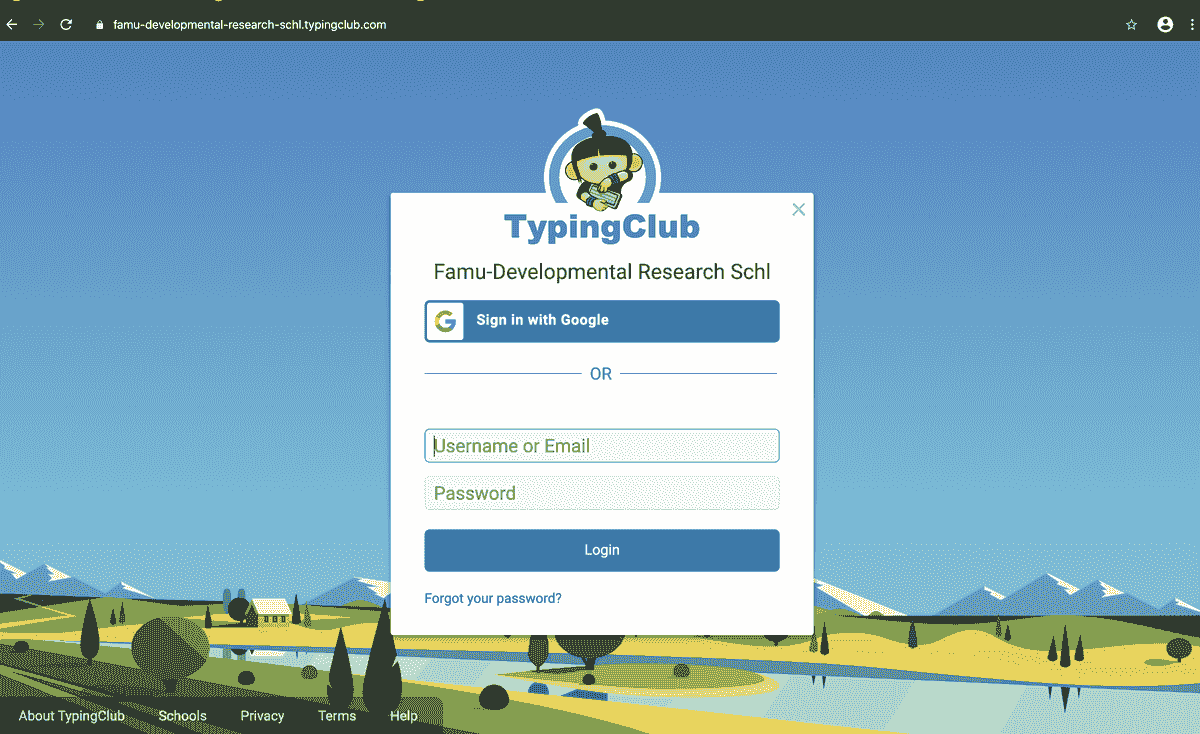 Evangelical christian school ed typing club login