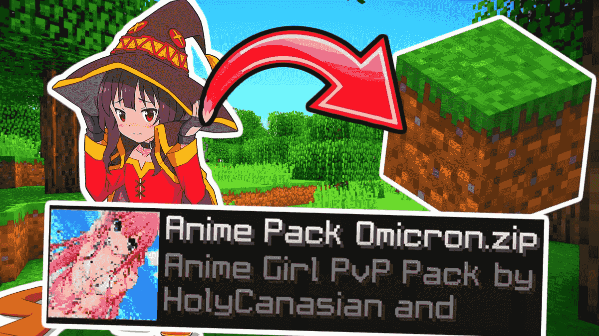 Minecraft anime meme texture pack