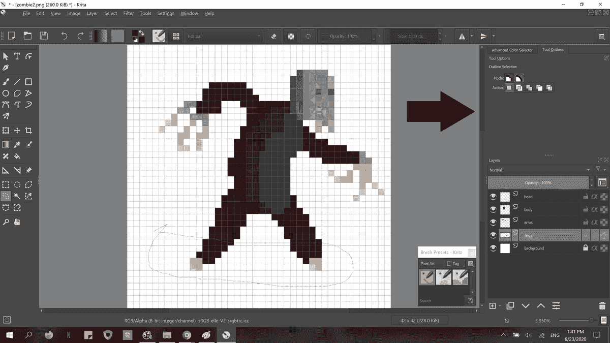 Krita program size