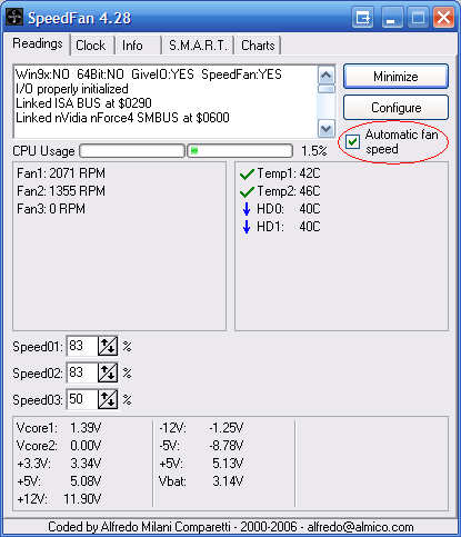 Control fan speed hwinfo