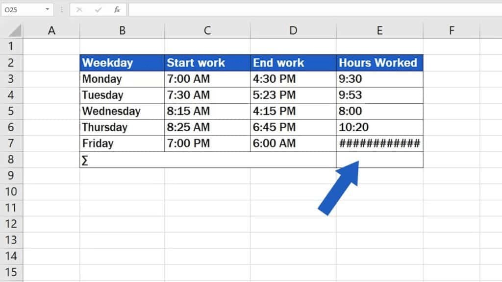 Calculate hours worked excel template