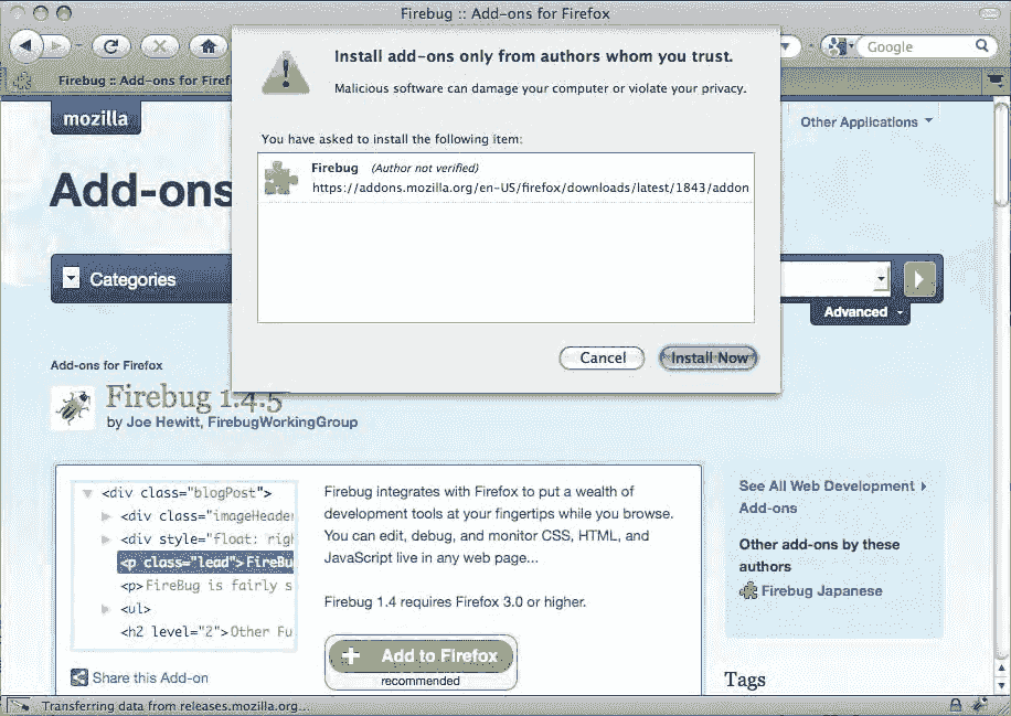Install firebug for firefox in mac