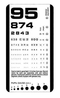 Dot eye exam chart printable
