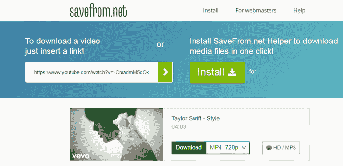 Youtube download save