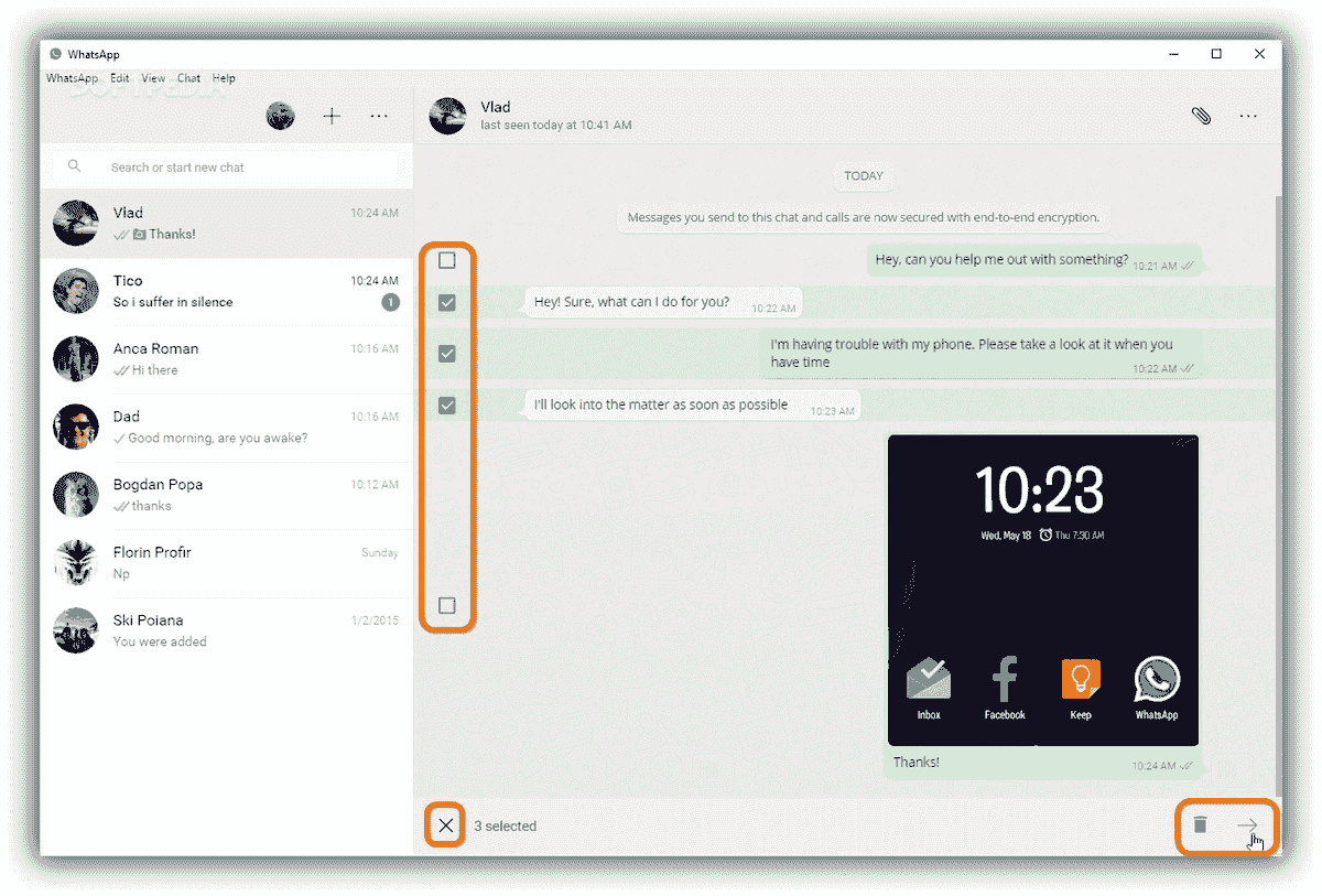 Download multiple files whatsapp web