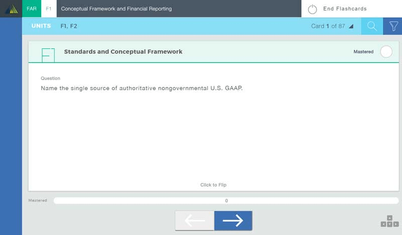Becker cpa flashcards