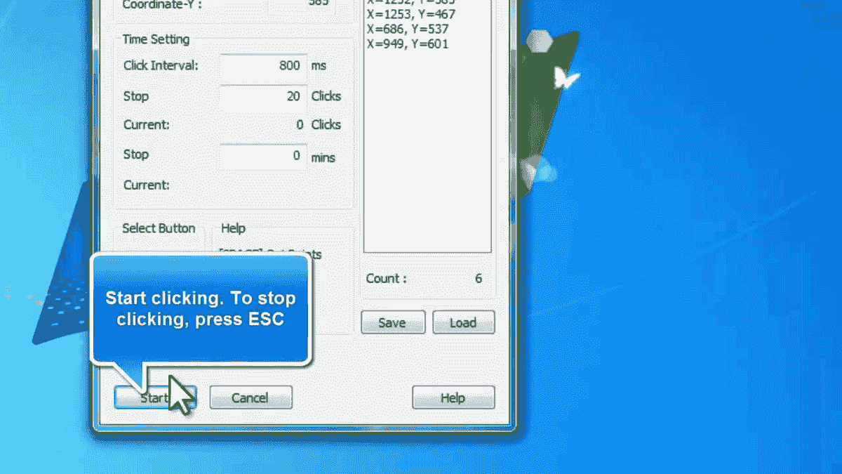 Auto click mouse and keyboard