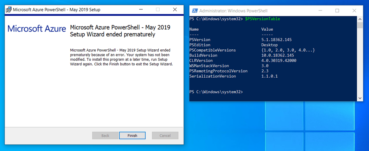How to run msiexec from powershell