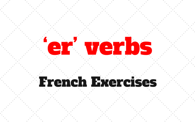 Er verb ending french