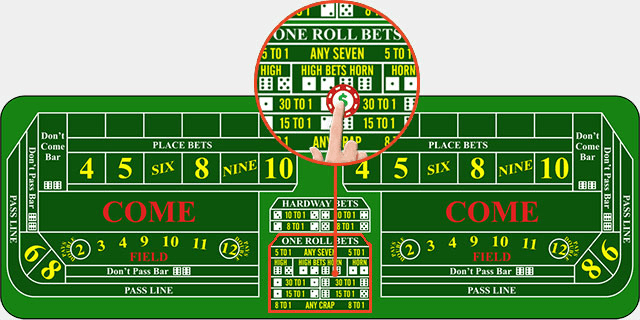 Craps hardway bets progression