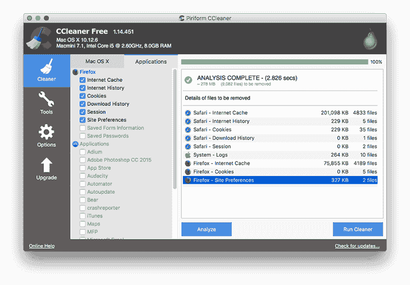 Ccleaner for mac review 2017