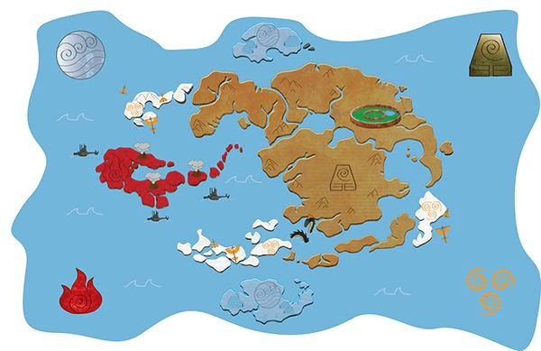 Avatar last airbender nations map compared to world map