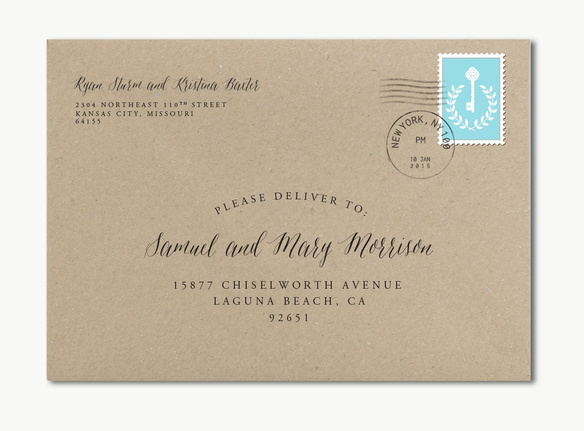 Envelope address template atten
