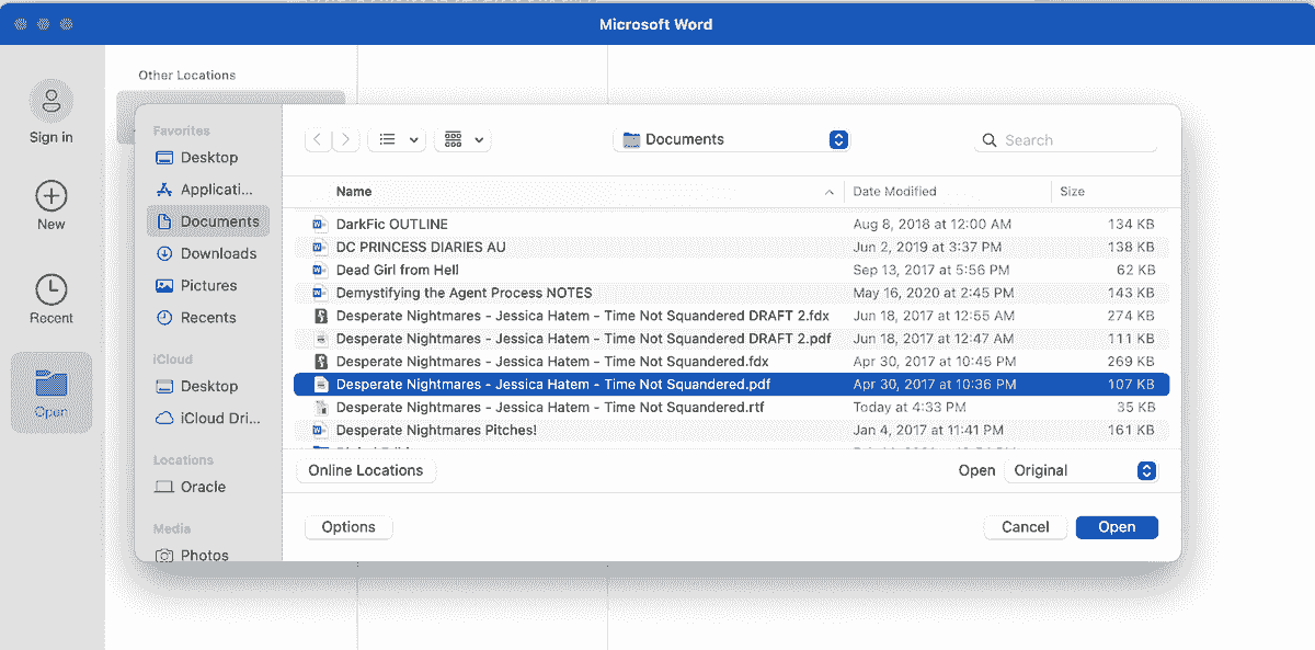 How to change a pdf to word mac