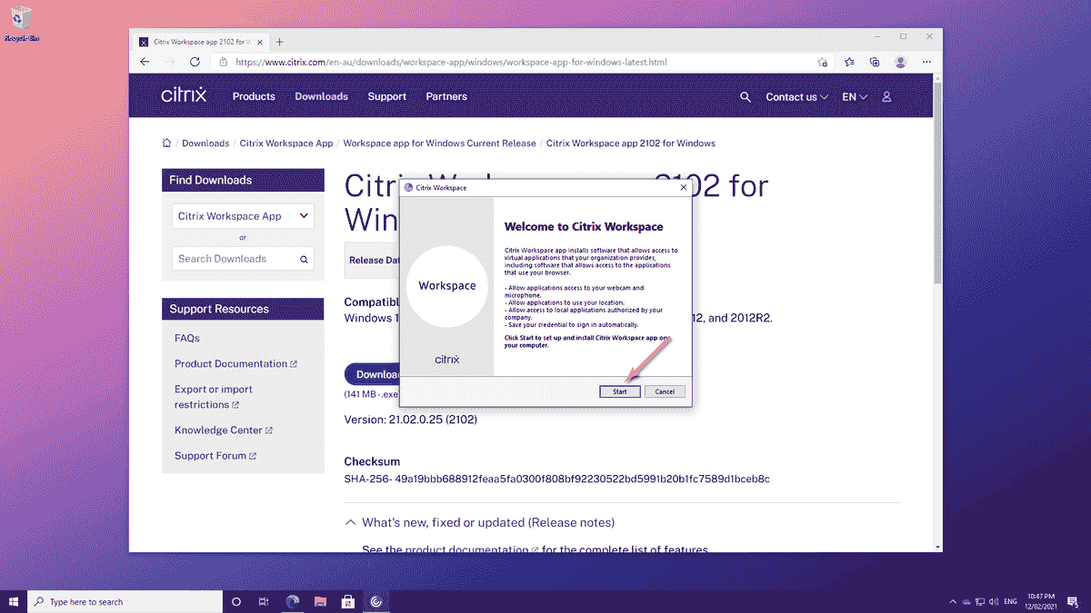 Download citrix workspace