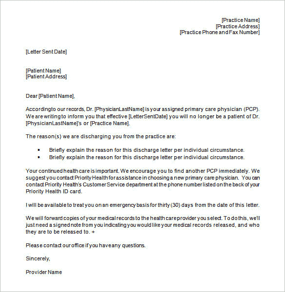 Fake nhs discharge letter template