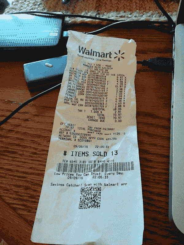 How to print receipt from walmart app