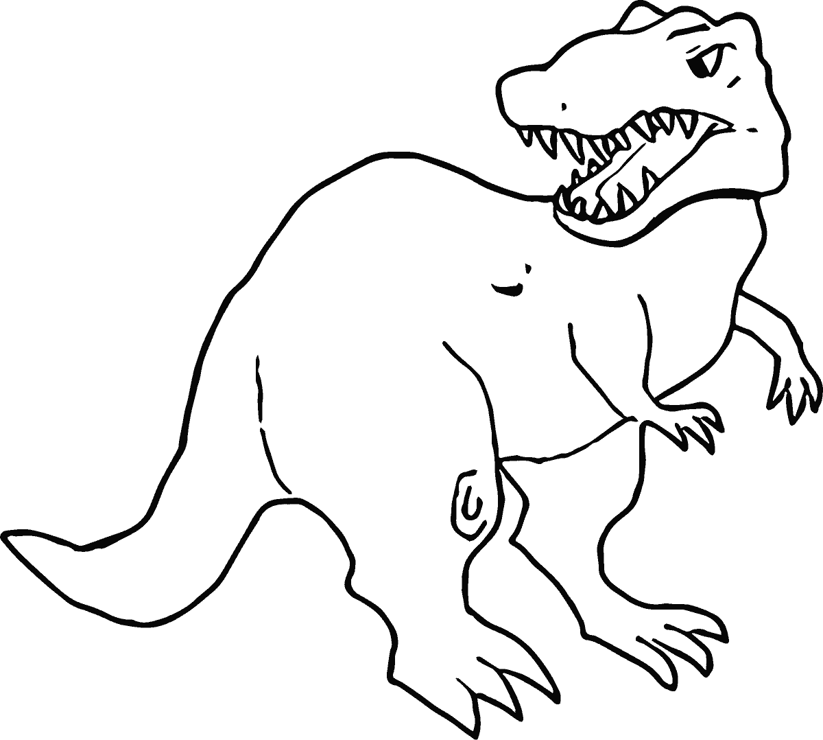 Simple t rex dinosaur drawing