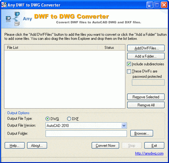 How to convert dwf to dwg file