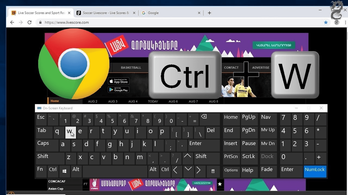 Save photo to computer shortcut key chrome