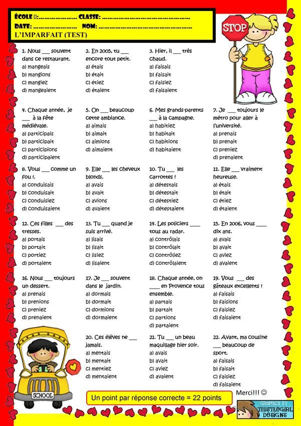 Exercices imparfait plus que parfait