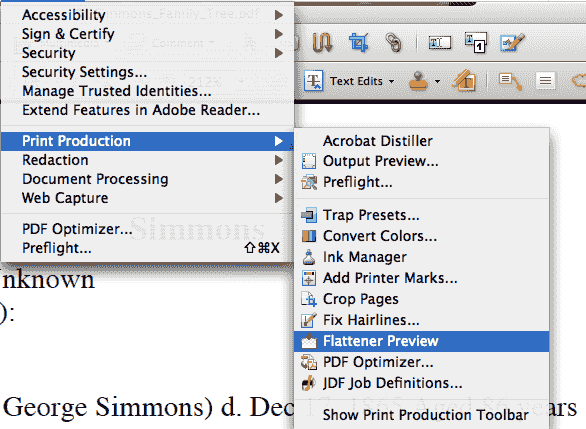 How to flatten a pdf in adobe acrobat 9 pro