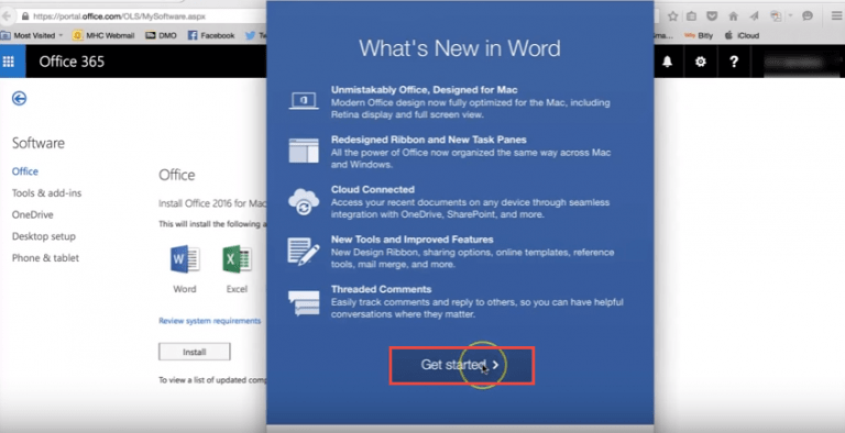 Install office 365 mac